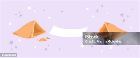 포춘 쿠키 배너 메시지 소원 놀라움을 위해 빈 종이로 달콤하게 엽니 다 포춘 쿠키에 대한 스톡 벡터 아트 및 기타 이미지 포춘 쿠키 0명 가능성 Istock