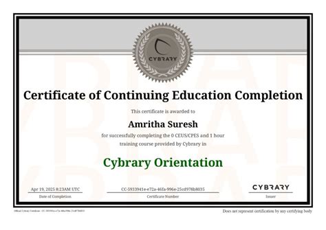 Cybersecurity Cybrary Continuouslearning Professionaldevelopment Amritha Suresh