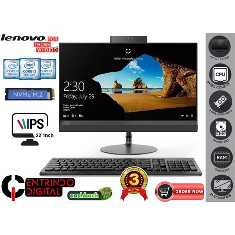 Jual Pc All In One Lenovo Aio Core I Gb Nvme Gb Ips Shopee Indonesia