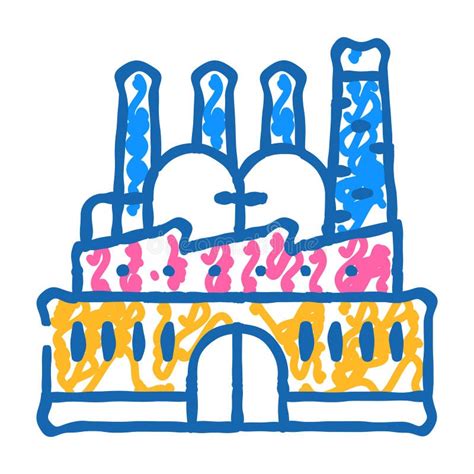 Power Plant Infrastructure Icon Doodle Illustration Stock Illustration Illustration Of