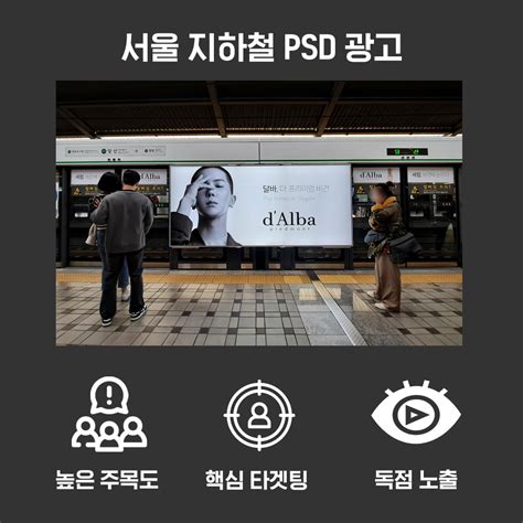 광고회사 오브라운 서울지하철스크린도어 Psd광고 핵심 요약본 매체 특장점 매체 종류 진행 Facebook