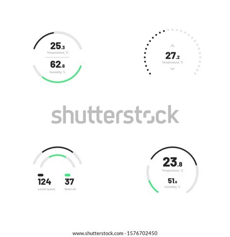 Set Collection Indicator Template Dashboard Ui Stock Vector Royalty Free 1576702450