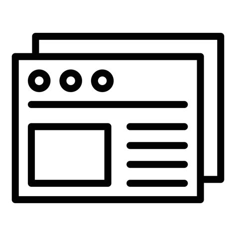 Api Web Site Icon Outline Style Vector Art At Vecteezy