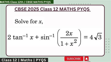 Solve For X 2 Tan 1x Sin 1[2x 1 X ²] 4√3 Solve For X 2tan { 1}x