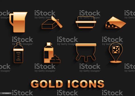 병 치즈 우디더 베이비 밀크 버터 버터 접시 우유 주전자 또는 투수 및 아이콘에 휘핑 크림을 설정합니다 벡터 0명에 대한 스톡 벡터 아트 및 기타 이미지 Istock