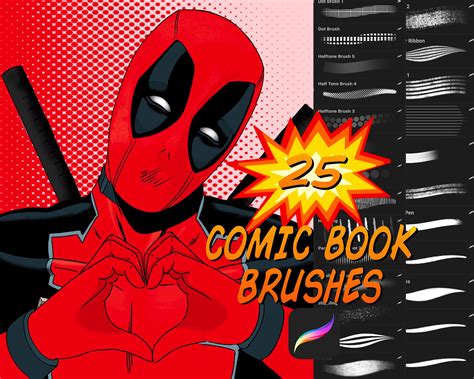 Comic Brush Set Cartoon Brushes Sketch Brushes Procreate Brushes
