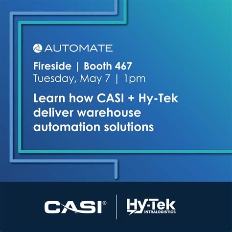 Hy Tek Intralogistics On Linkedin Automate2024 Casi