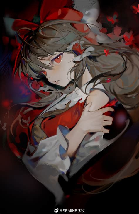 Hakurei Reimu Touhou Drawn By Semine Shenmu Danbooru