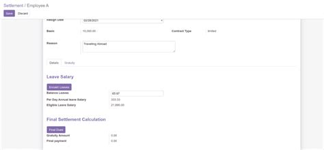 Final Settlement And Gratuity Appsgate Odoo Gold Partner United