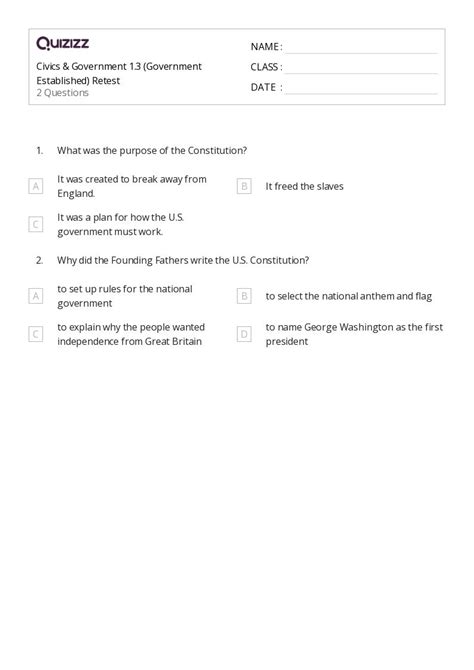 Empowering Young Minds The Essential Role Of Printable Worksheet Civics For Third Grade