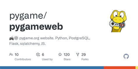 Github Pygamepygameweb 🎮🕸️ Website Python Postgresql