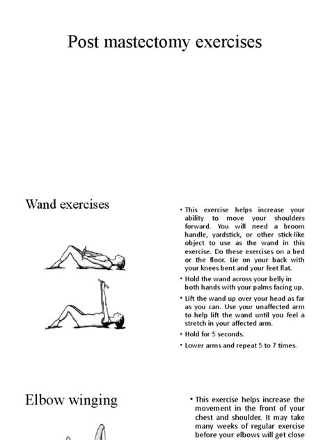 Post Mastectomy Exercises Pdf Self Improvement