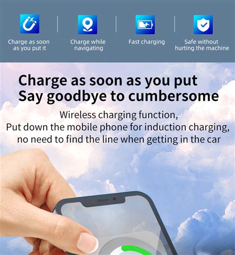 65w магнитни безжични зарядни устройства Стойка за вентилационен отвор за кола Държач за телефон