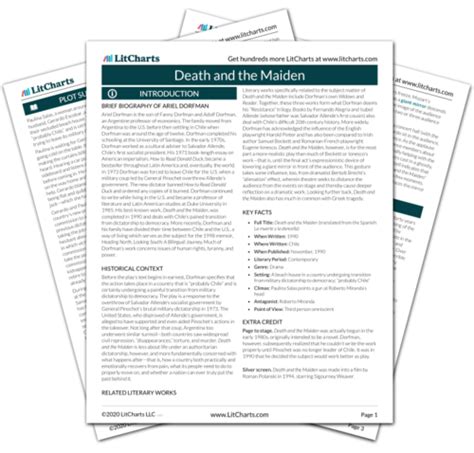 Death And The Maiden Act 1 Scene 2 Summary And Analysis Litcharts