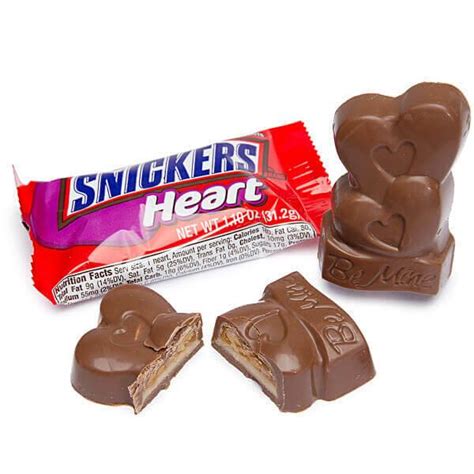 Snickers Valentine Heart Candy Bars 24 Piece Box