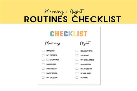 Evening Routine Checklist
