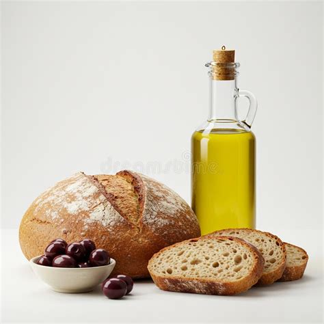 A Rustic Loaf Of Bread With A Crusty Texture Lies Beside Three Slices