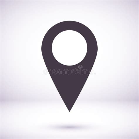 Location Icon Vector Pin Sign Isolated On White Background Navigation