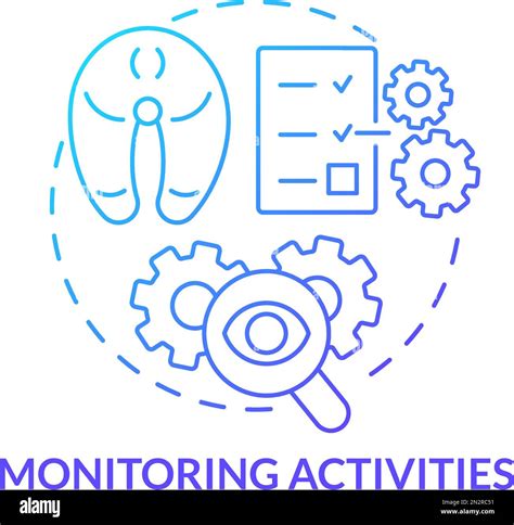 Monitoring Activities Blue Gradient Concept Icon Stock Vector Image And Art Alamy
