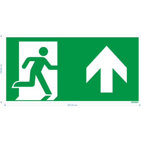 Emergency Exit Pictogram Straight Ahead Various Sizes And Materials Senska