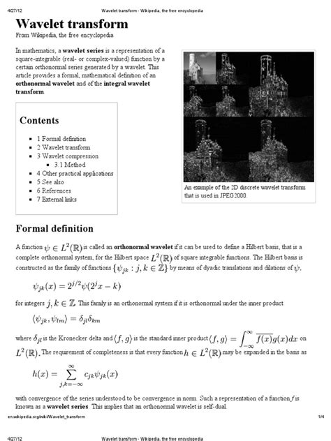 Wavelet Transform Pdf Data Compression Algorithms