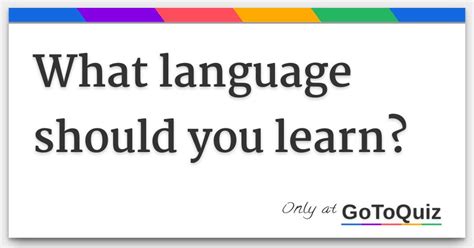 What Language Should You Learn