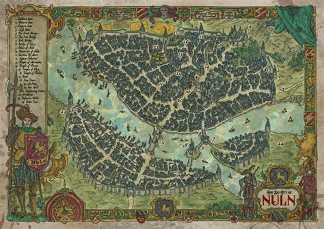 Map Of The City Of Nuln From The Warhammer Rpg Moreno Paissan Mapss