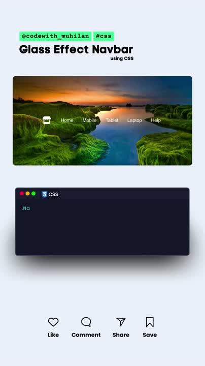 Kundan K On Linkedin Glass Effect Navbar🔥 Do Like 👍 And Repost 🔄 Follow