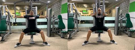 Упражнение бабочка на тренажере для грудных мышц