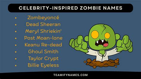 600 Funny Zombie Names That Will Creep You Out And Crack You Up
