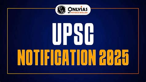 Upsc Notification 2025 Out Download Pdf