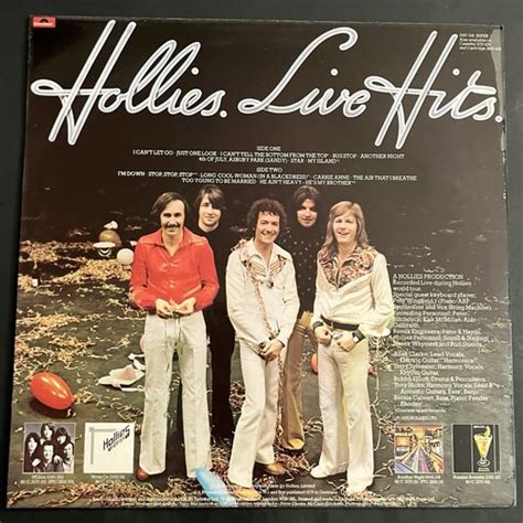 The Hollies Live Hits~uk Import~nm Vinyl~1976 Soft Rock~classic Rock