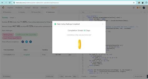 Mandakani Mishra On Linkedin Leetcode Codingchallenge 80daystreak Problemsolving Consistency