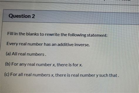 solved question 2 fill in the blanks to rewrite the