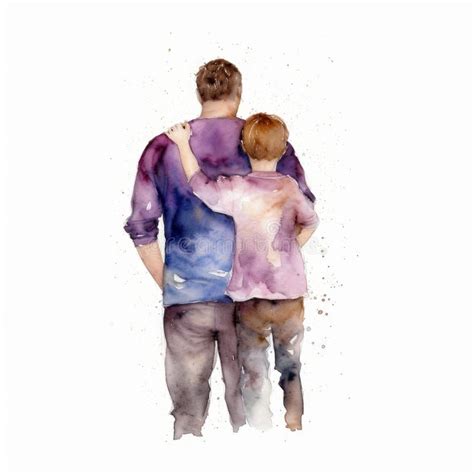 Watercolor Father S Day Illustration With Tie And Mustache On White