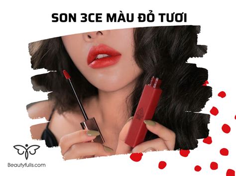 Son 3ce Macaron Red Cloud Lip Tint Màu Đỏ Tươi Chính Hãng
