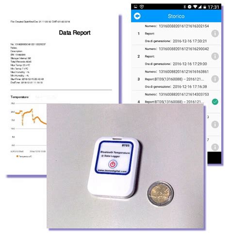 Temperature Recording Via Bluetooth Italian Food Tech