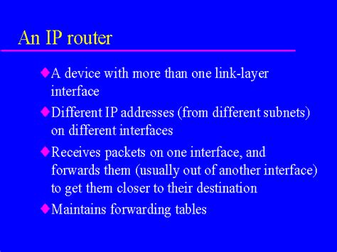An Ip Router