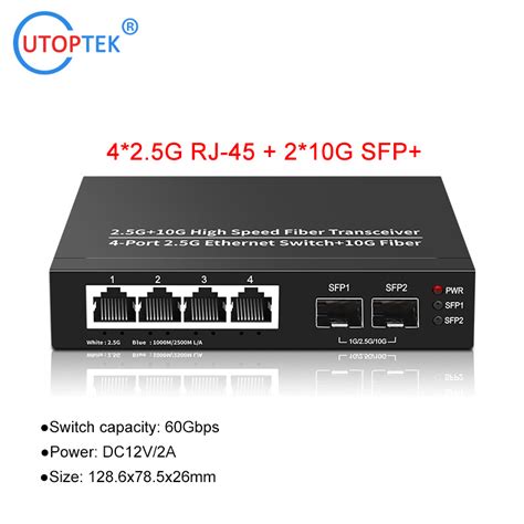 4 Port 2 5g Ethernet Switch 2port 10g SFP Slot 60g Bandwidth Home Lab Unmanaged Switch Plug And