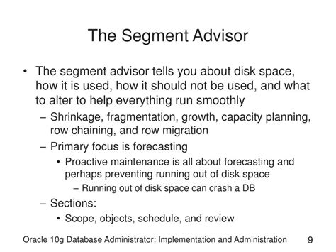 Ppt Oracle 10g Database Administrator Implementation And Administration Powerpoint