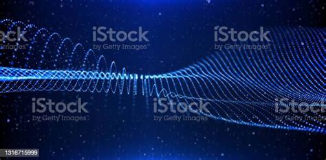 동적 파란색 도트 풍경 추상적 인 디지털 웨이브 배경 네트워크 데이터 구조 포인트 그리드 시각화 기술 벡터 그림 0명에 대한
