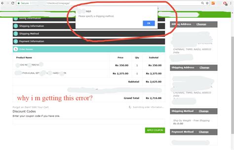 Magento 19 Onepage Checkout Page Error Free Shipping Error