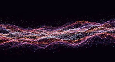 A Digital Landscape Of Interconnected Lines Forming An Abstract