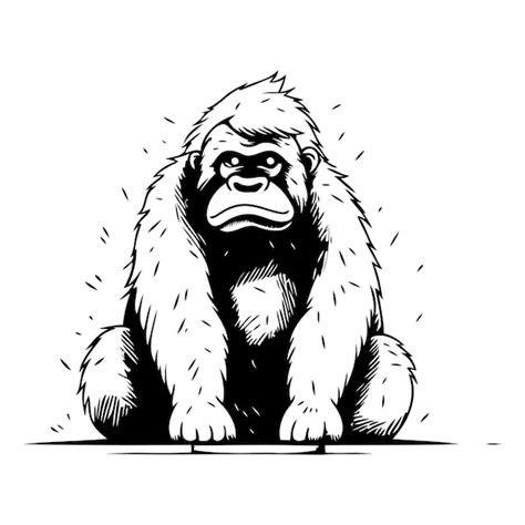 Premium Vector Gorilla Isolated On White Background Vector Illustration For Your Design