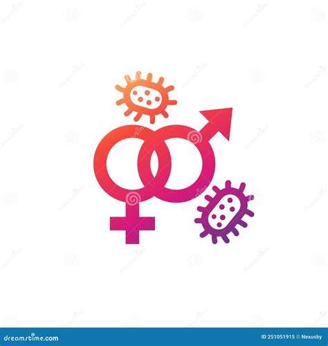 Sexual Transmitted Disease Icon On White Cartoon Vector Cartoondealer