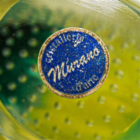 Murano Controlled Bubble Art Glass Vase By Cristalleria Darte