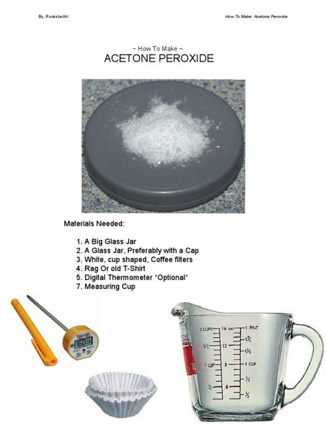 How To Make Acetone Peroxide Pdf Explosive Material Chemical Substances