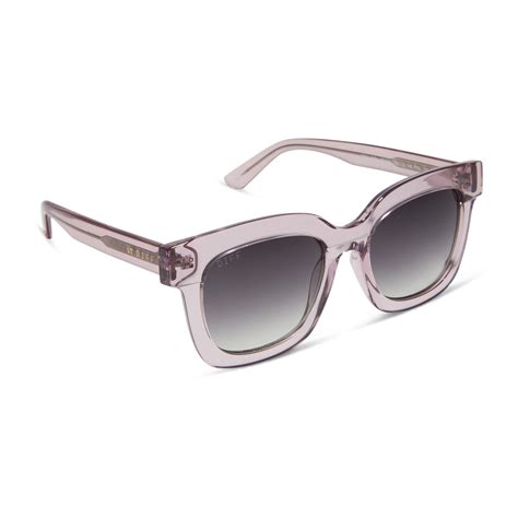 Makay Square Sunglasses Light Pink And Greygradient Diff Eyewear