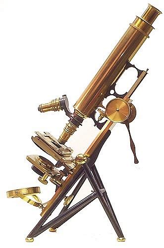 W Ladd Beak St Regent St W C 1865 Monocular Microscope With Chain Drive Focusing Ladds