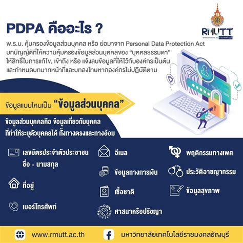 ทำความรู้จัก Pdpa พระราชบัญญัติคุ้มครองข้อมูลส่วนบุคคล พ ศ 2562 หรือ ย่อมาจาก Personal Data